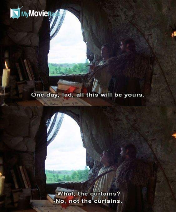 King of Swamp Castle One day lad all this will be yours- Monty Python ...